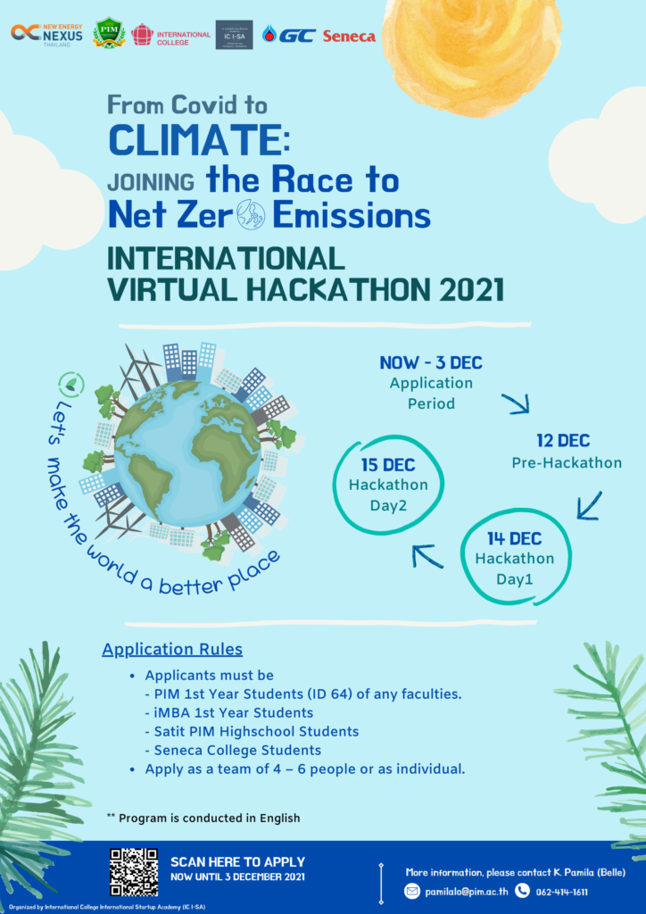 International Virtual Hackathon 2021 “From Covid to Climate: Joining ...